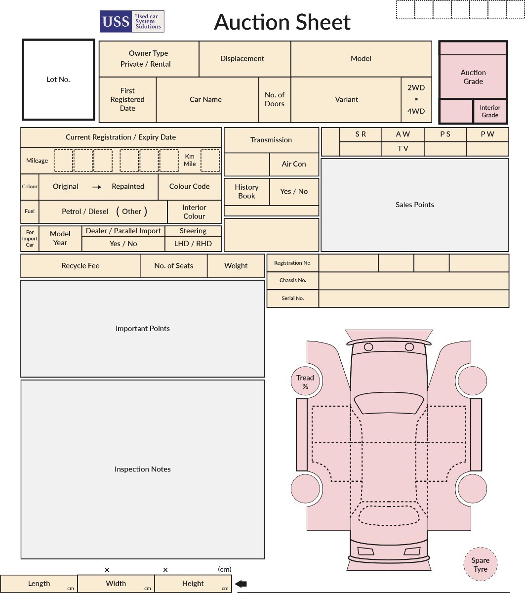 Auction Sheet - Solid Motors